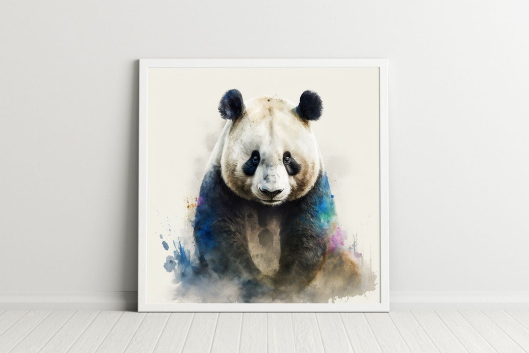 Colorful Panda Bear Wall Art Panda Bear Art Print Panda - Etsy