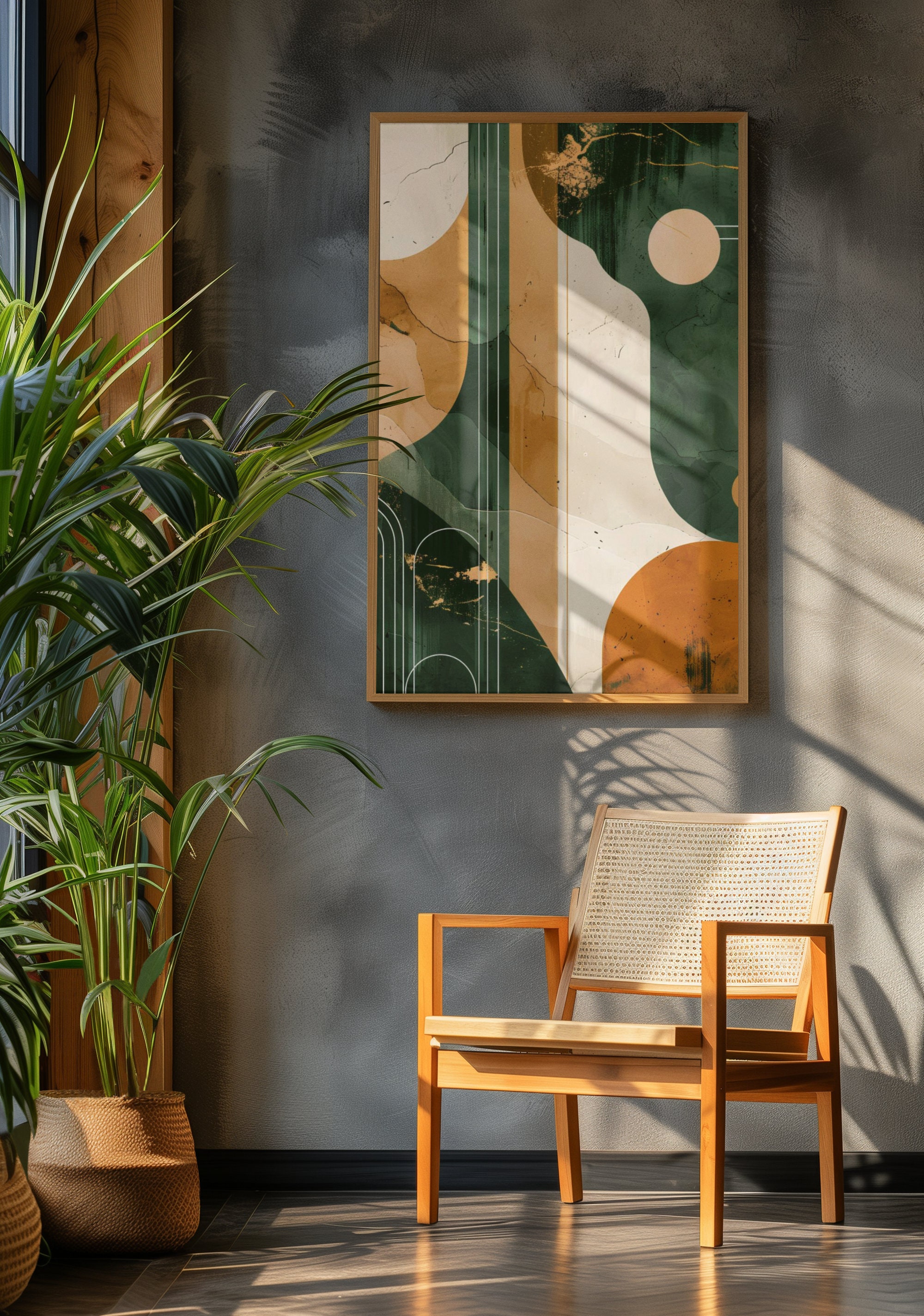 Bauhaus Poster Sage Green Geomeric Wall Art Decor Sage Grenn Wall Art ...