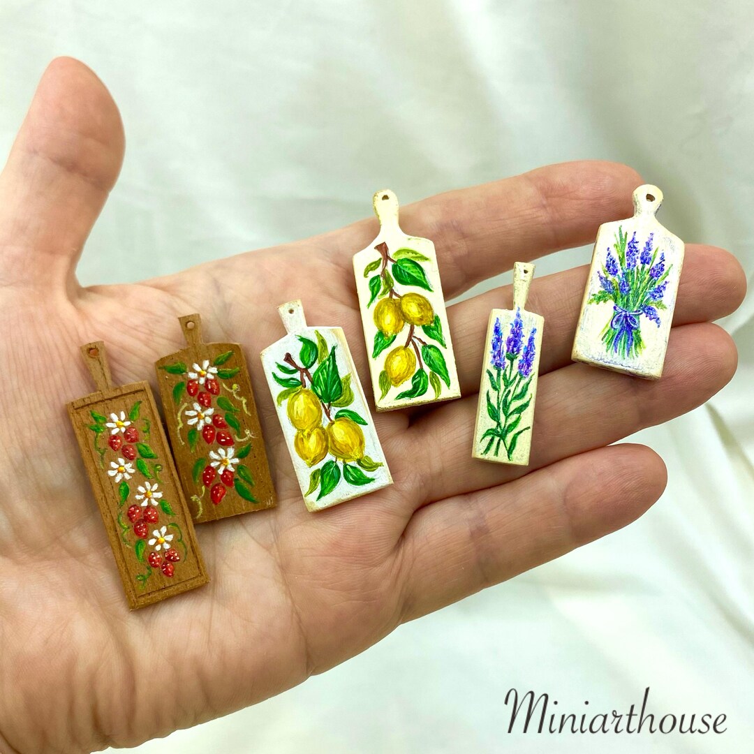 Miniature Cutting Board, Hand Painted Scale 1 12 - Etsy
