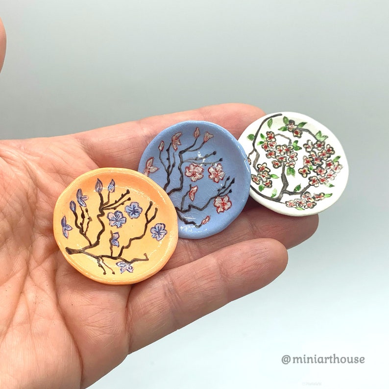 Miniature Ceramic Plate Scale 1:12. Making Handmade and Painted by Hand ...