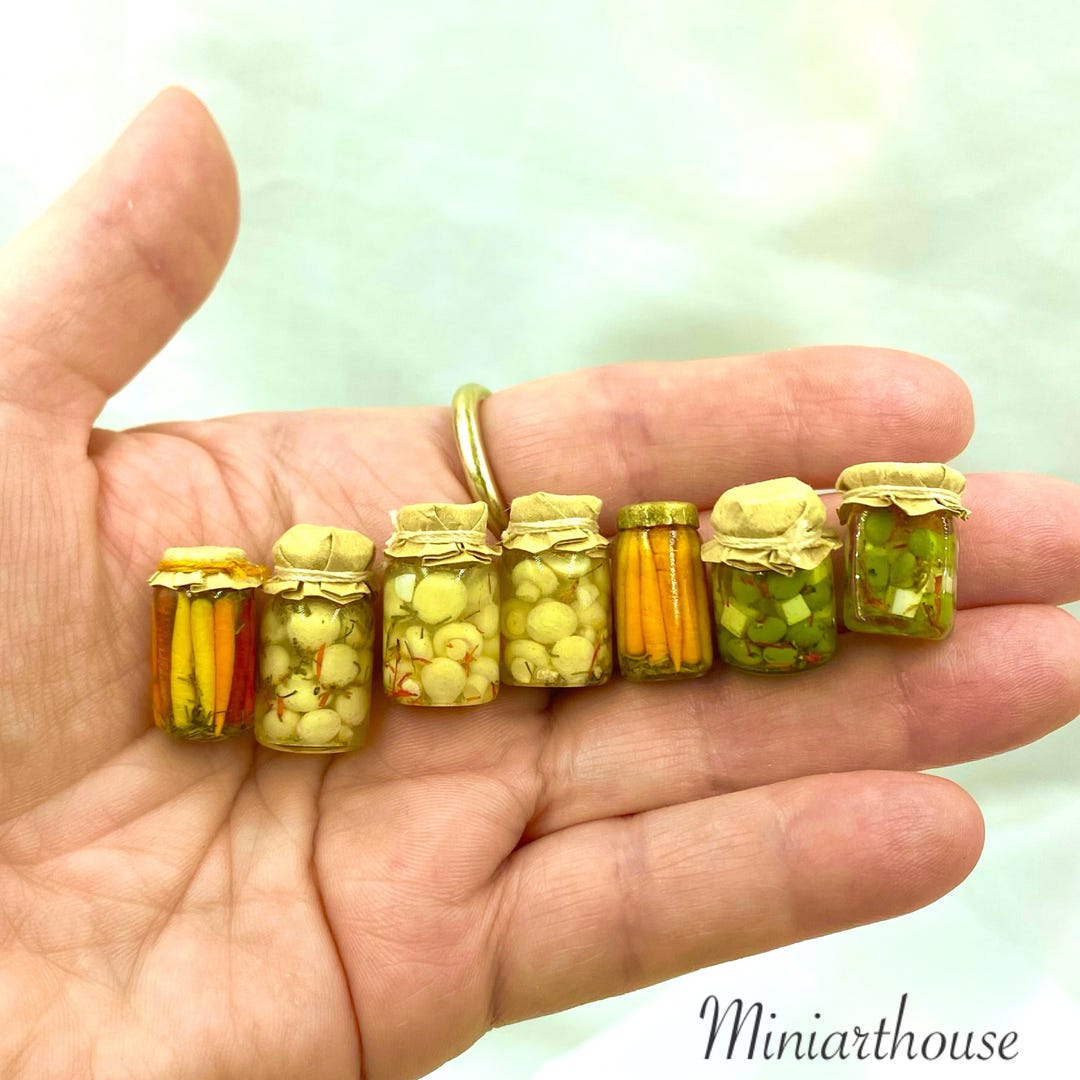 1 12 Scale Miniature Pickles in a Glass Jar for Doll House - Etsy