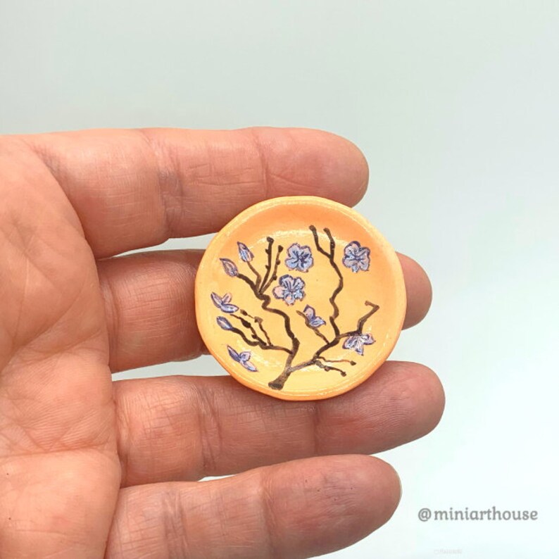 Miniature Ceramic Plate Scale 1:12. Making Handmade and Painted by Hand ...