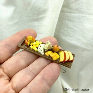 1:12 Scale Miniature Cheese Compositions on a Wooden Cutting Boards - Etsy