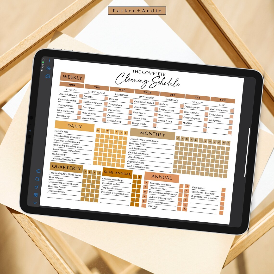 Editable Cleaning Schedule Printable Daily Weekly Monthly Planner ...