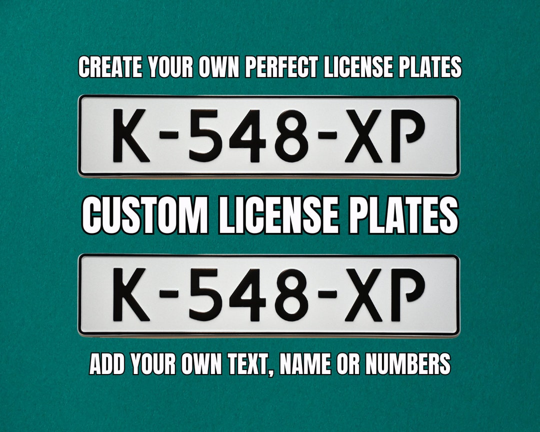 Custom Dutch License Plates With YOUR TEXT / Personalized Dutch Number ...