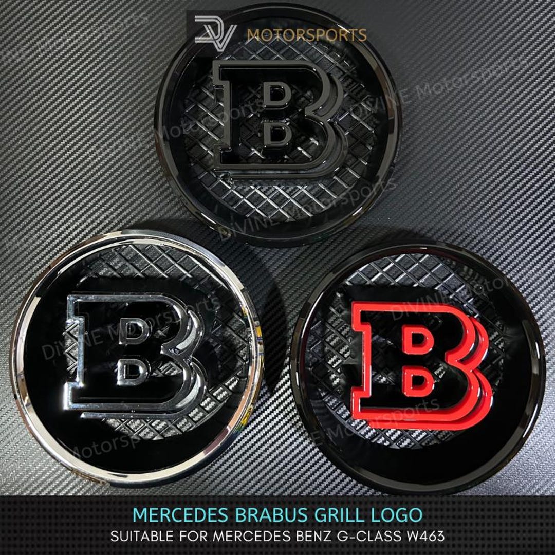 Mercedes Benz Brabus Front Grille Logo Emblem Badge 3D for W463 G-class ...