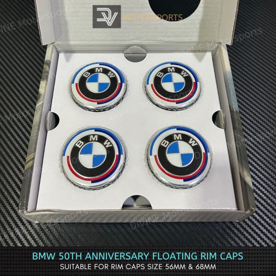 BMW Floating Wheel Center Caps 50th Anniversary 56mm 68mm G32 G38 G01 ...