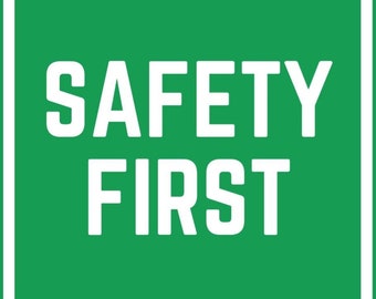 Safety First Sticker - Etsy
