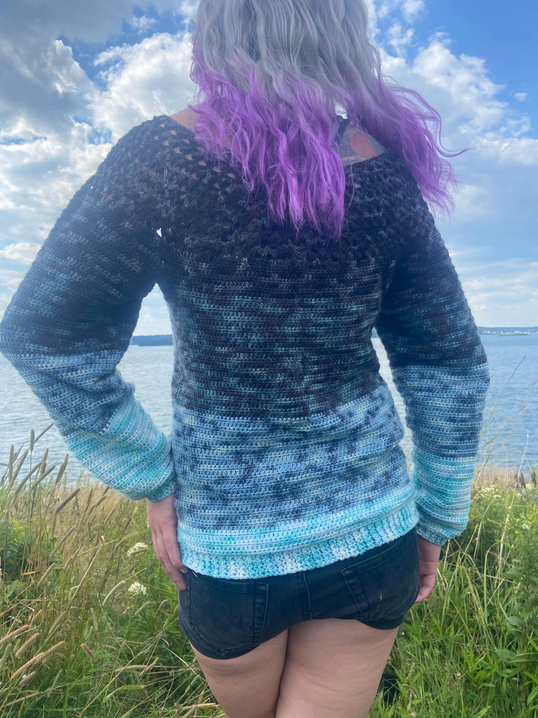 Crochet Pattern Triangle Trellis Pullover - Etsy