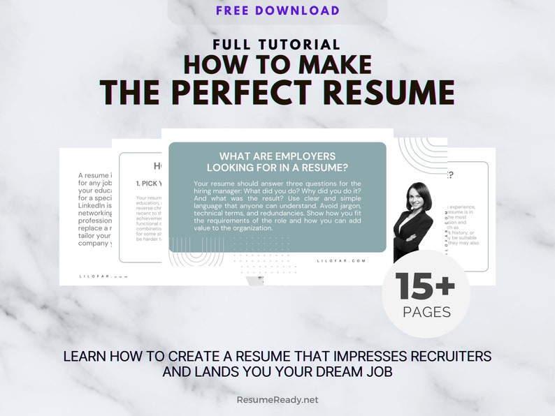 Perfect Resume Template Professional Resume Template Simple - Etsy