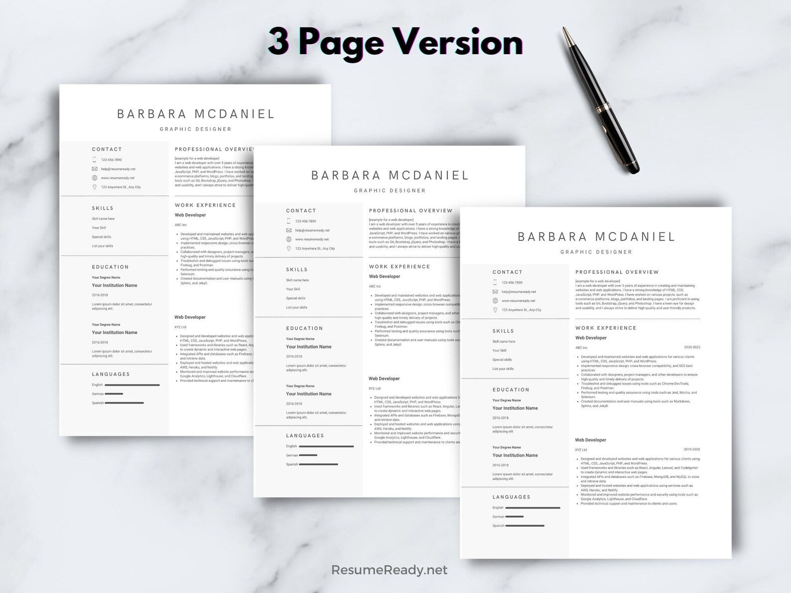 Perfect Resume Template Professional Resume Template Simple - Etsy