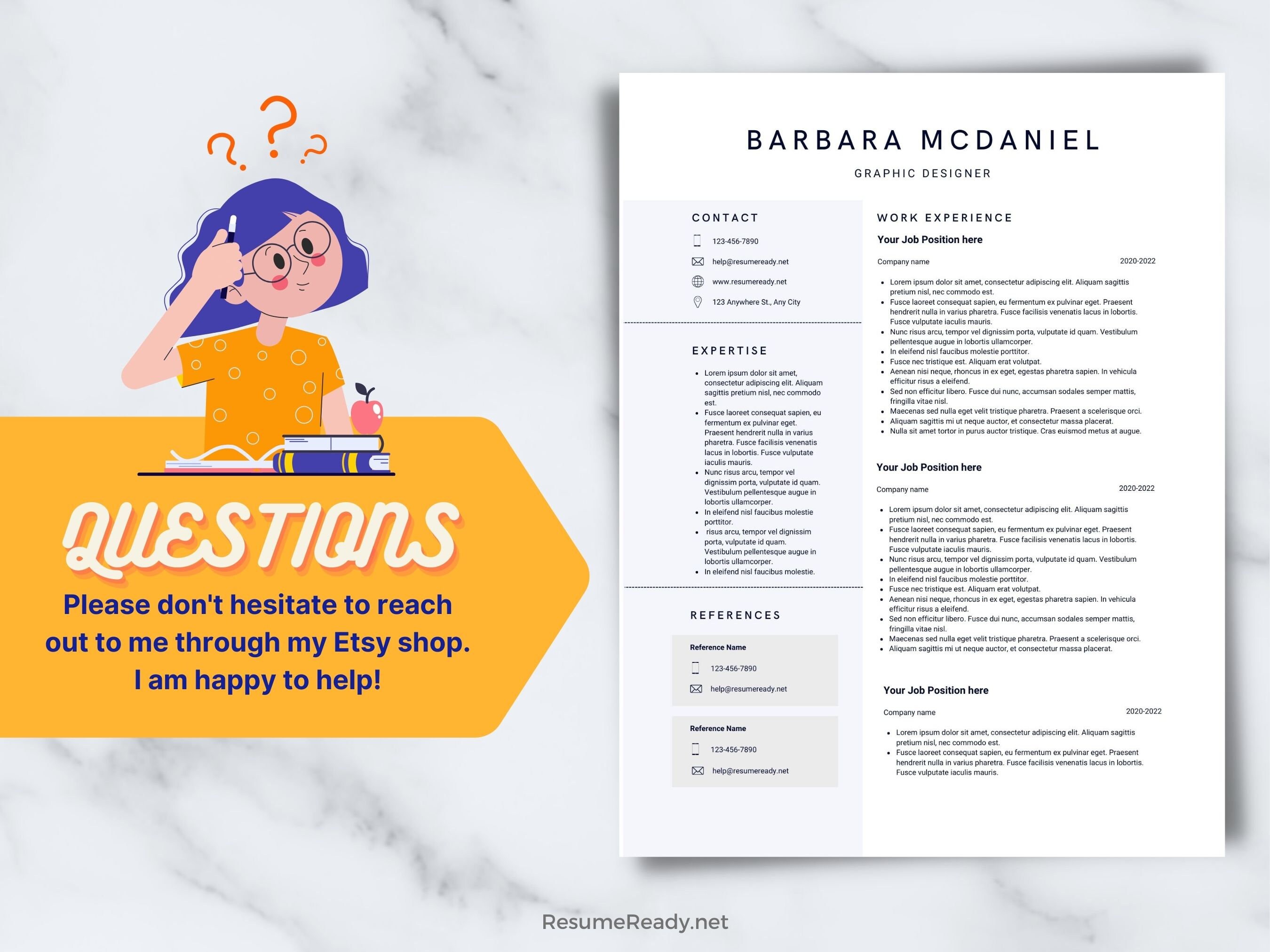 Perfect Resume Template Professional Resume Template Simple - Etsy