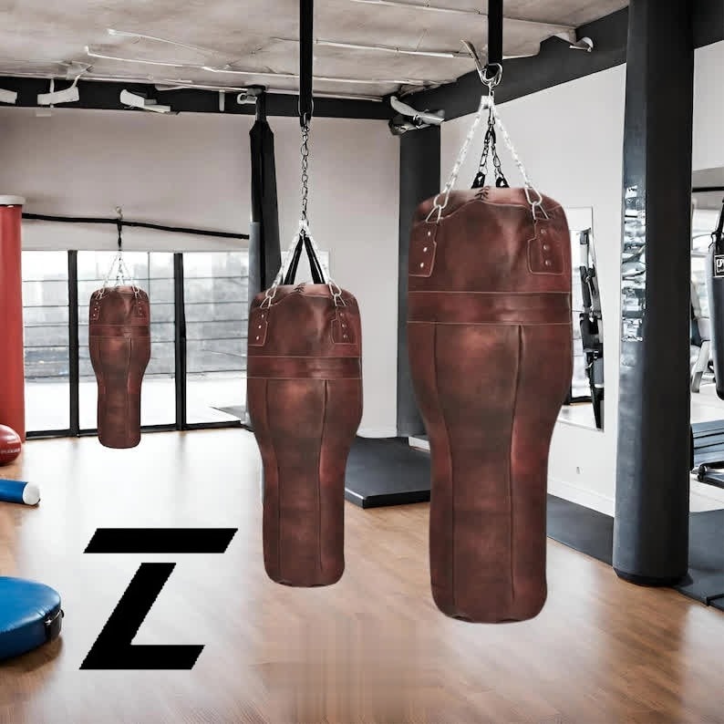 Cowhide Uppercut Punching Bag, Leather Uppercut Boxing Bag, Training ...
