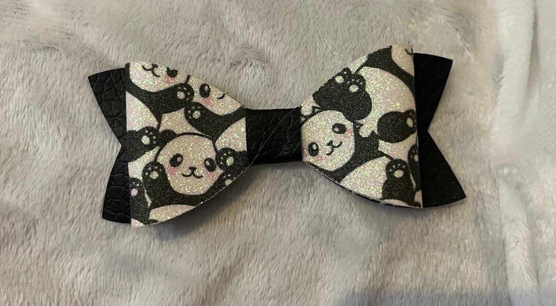 Panda Bow - Etsy