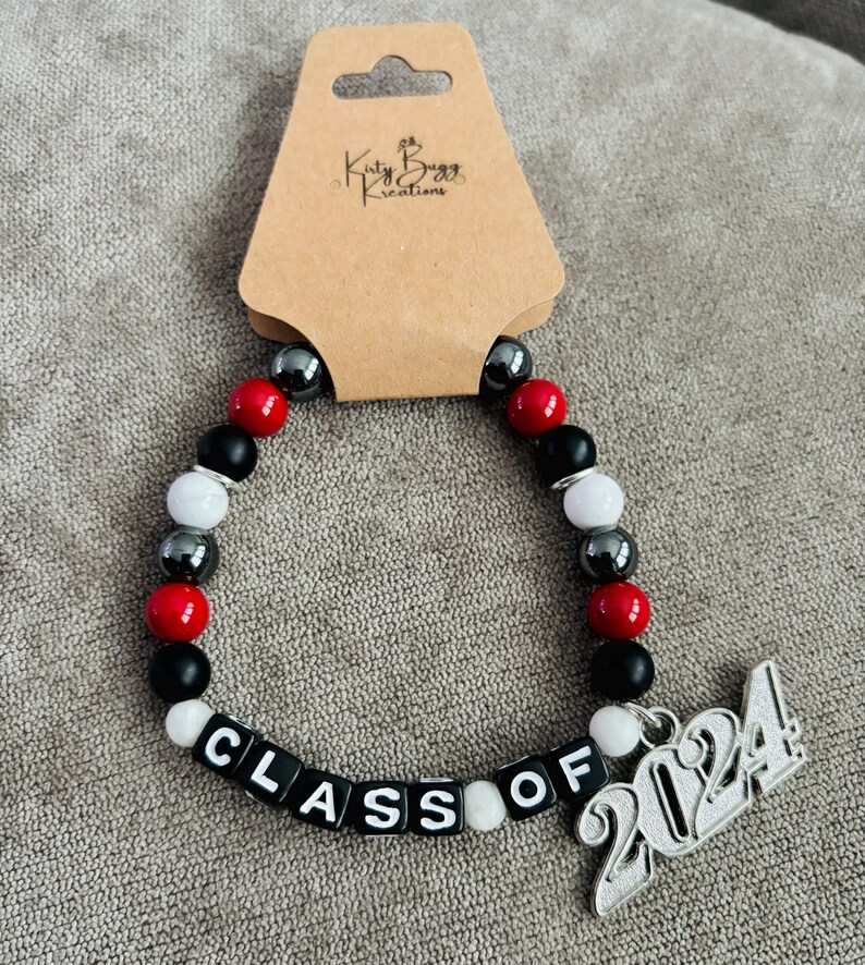 Graduating Class of 2024 - Beaded Charm Bracelets - Etsy