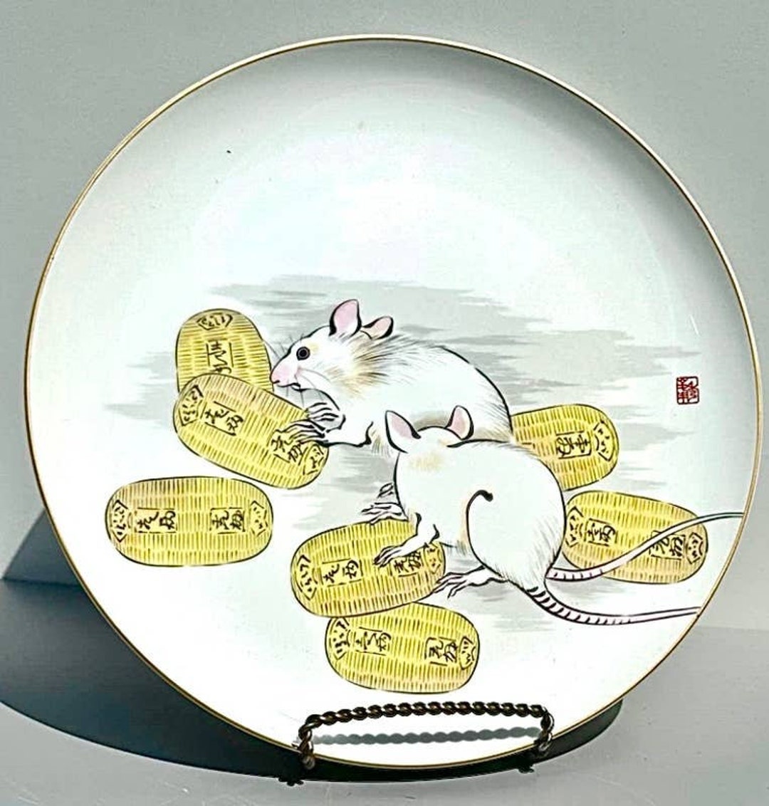 Year of the Mouse Lucky Rat Plate - Etsy