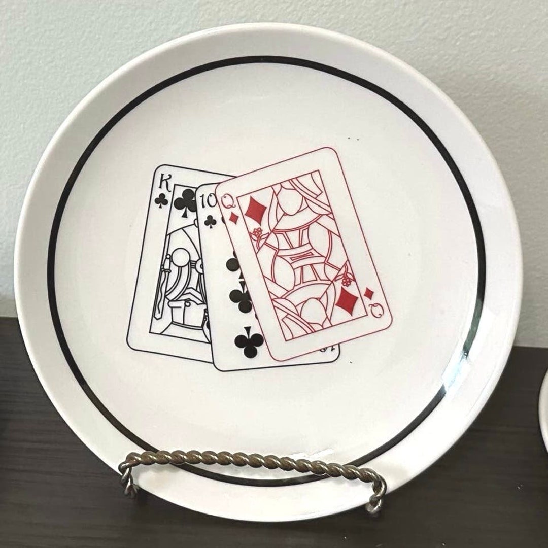 Vintage BIA Brand playing Card Suit Plates - Etsy