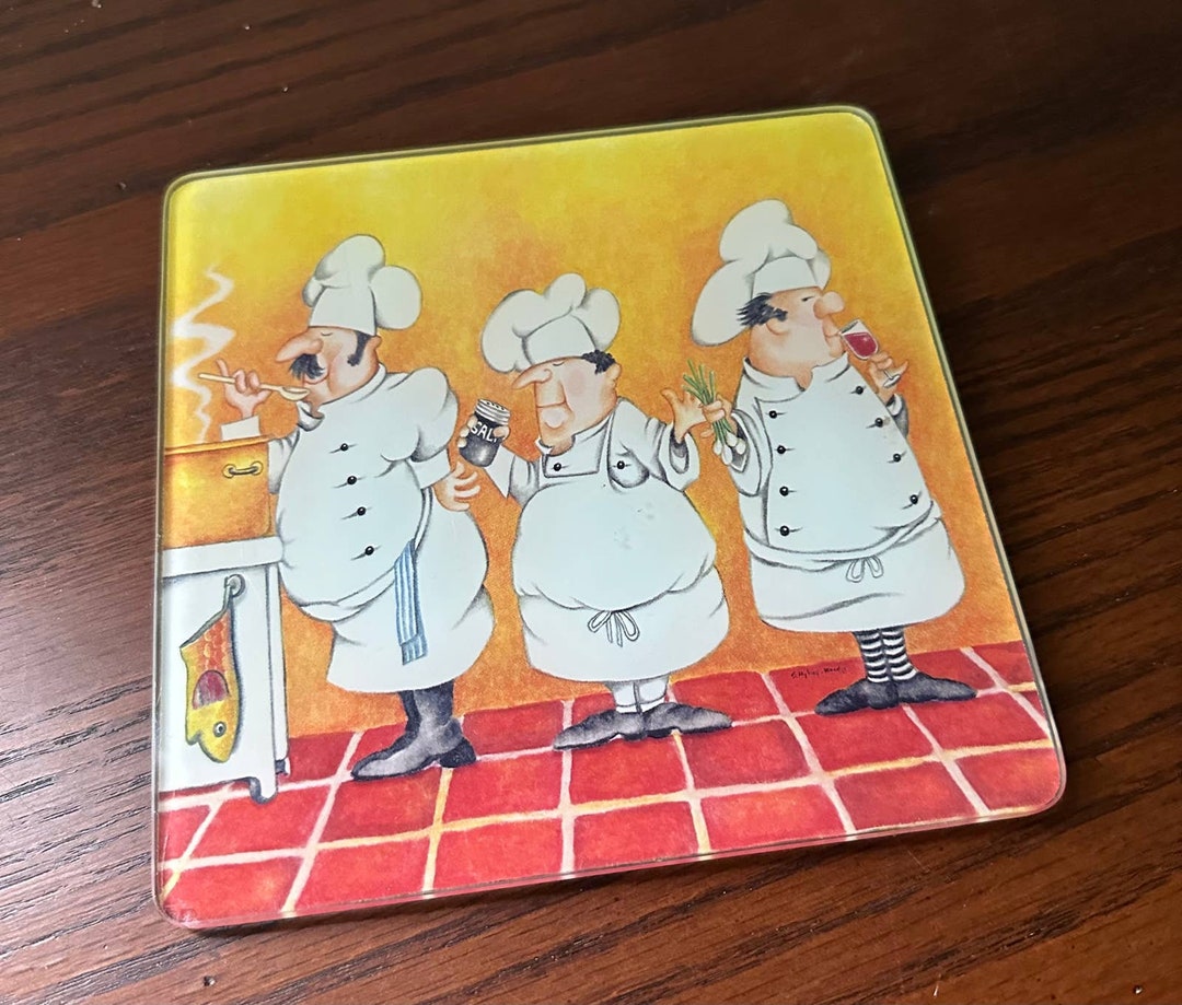 Vintage Chef Themed Trivet - Etsy