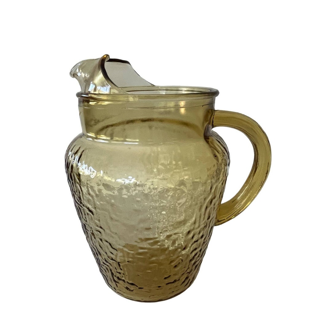 Vintage Anchor Hocking Pagoda Amber Pitcher With Ice Lip - Etsy