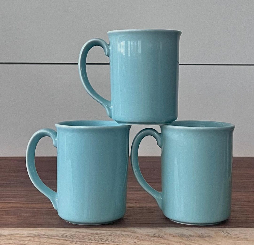 Prego Aqua by Corning Crown Mug Cup Coffeetea Cocoa Set of 3 ...