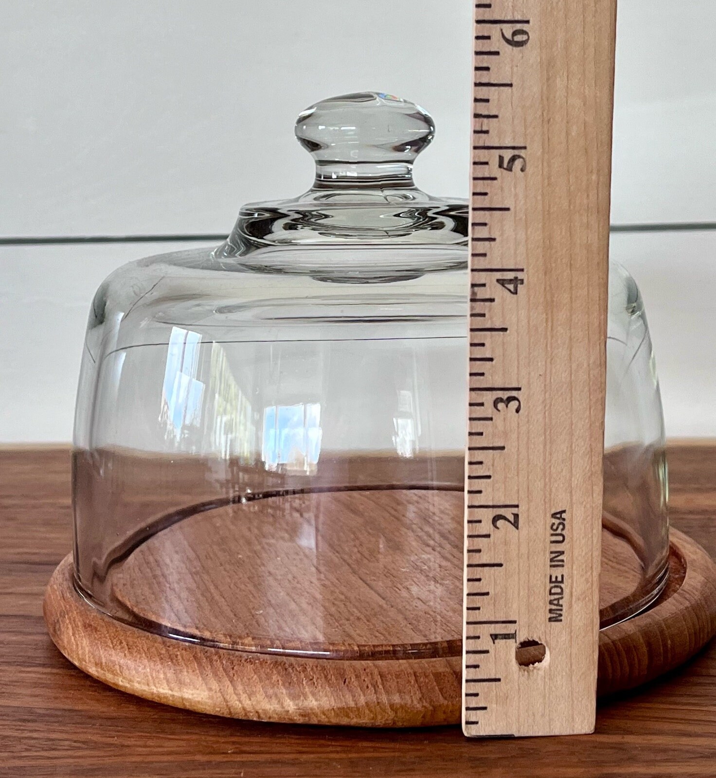 Vintage Dolphin Teak Cheese Tray With Glass Dome - Etsy