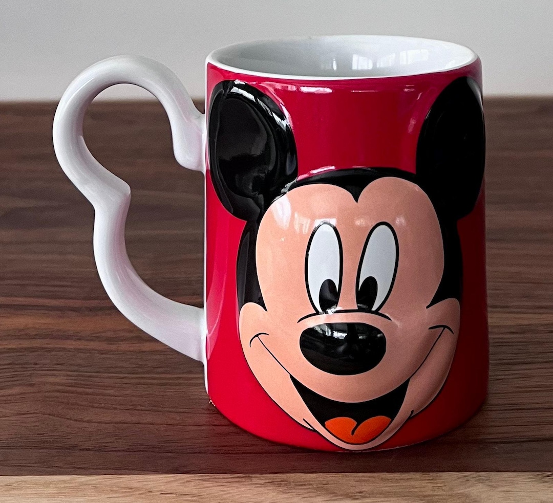 Mickey Mouse Ceramic Mug With a Half Mickey Icon Handle From the Year ...