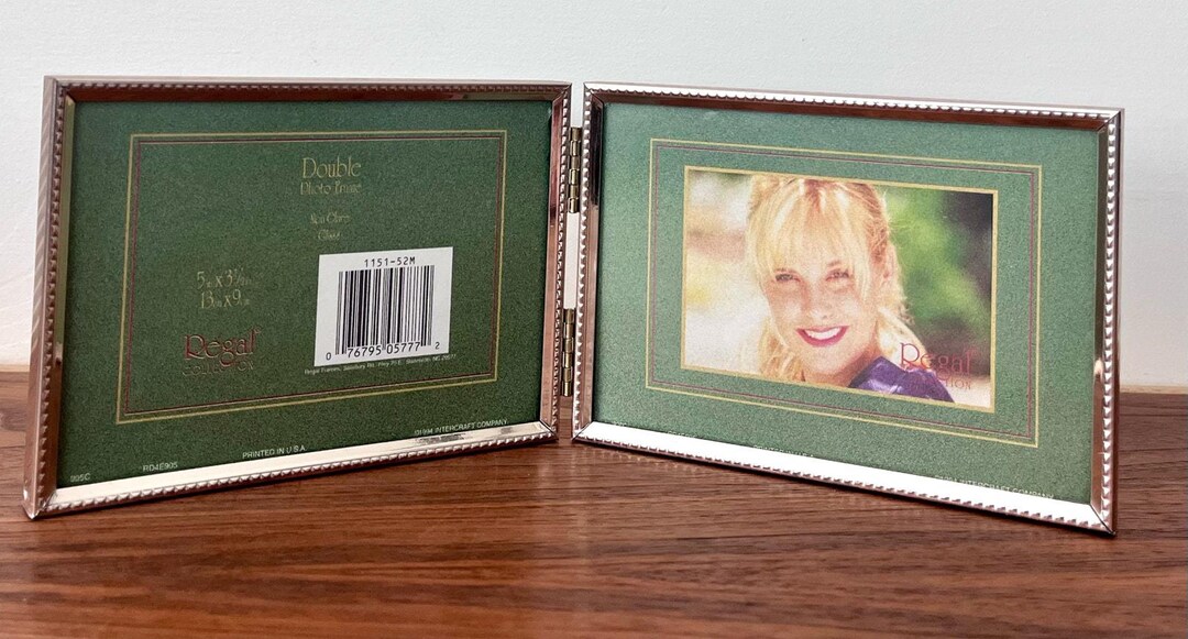 Vintage Regal Collection Double Photo Frame Non-glare Glass 5” X 3 1/2 ...