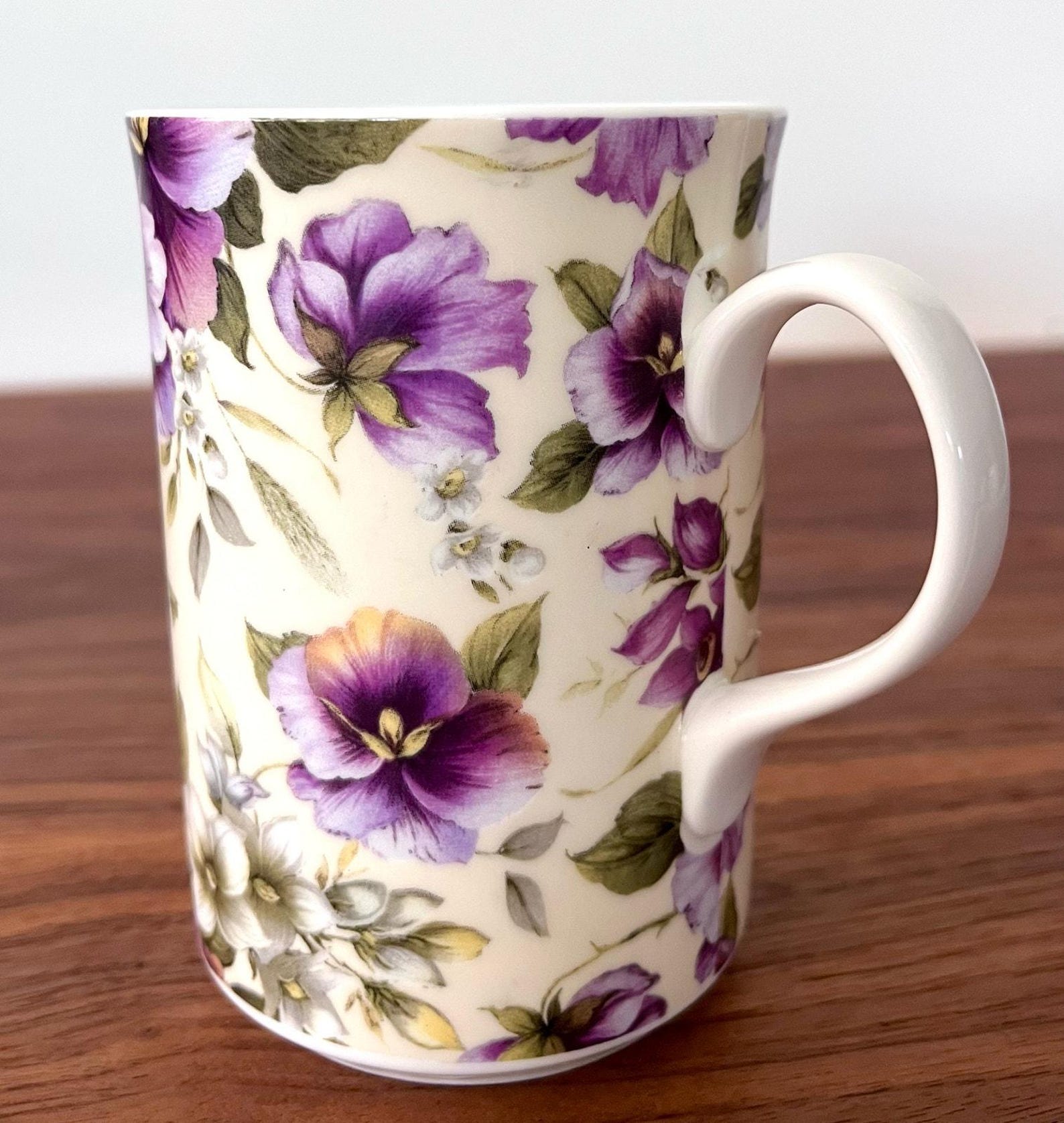 Royal Patrician Purple Pansy-fine Bone China Made in England Coffee Cup ...