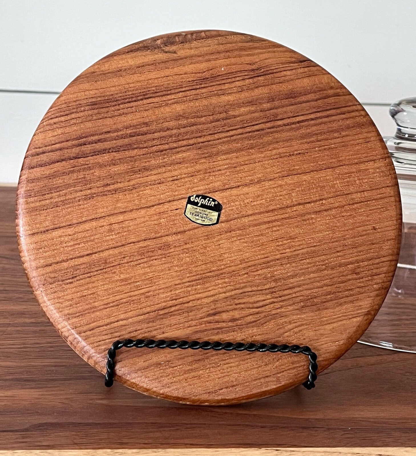 Vintage Dolphin Teak Cheese Tray With Glass Dome - Etsy