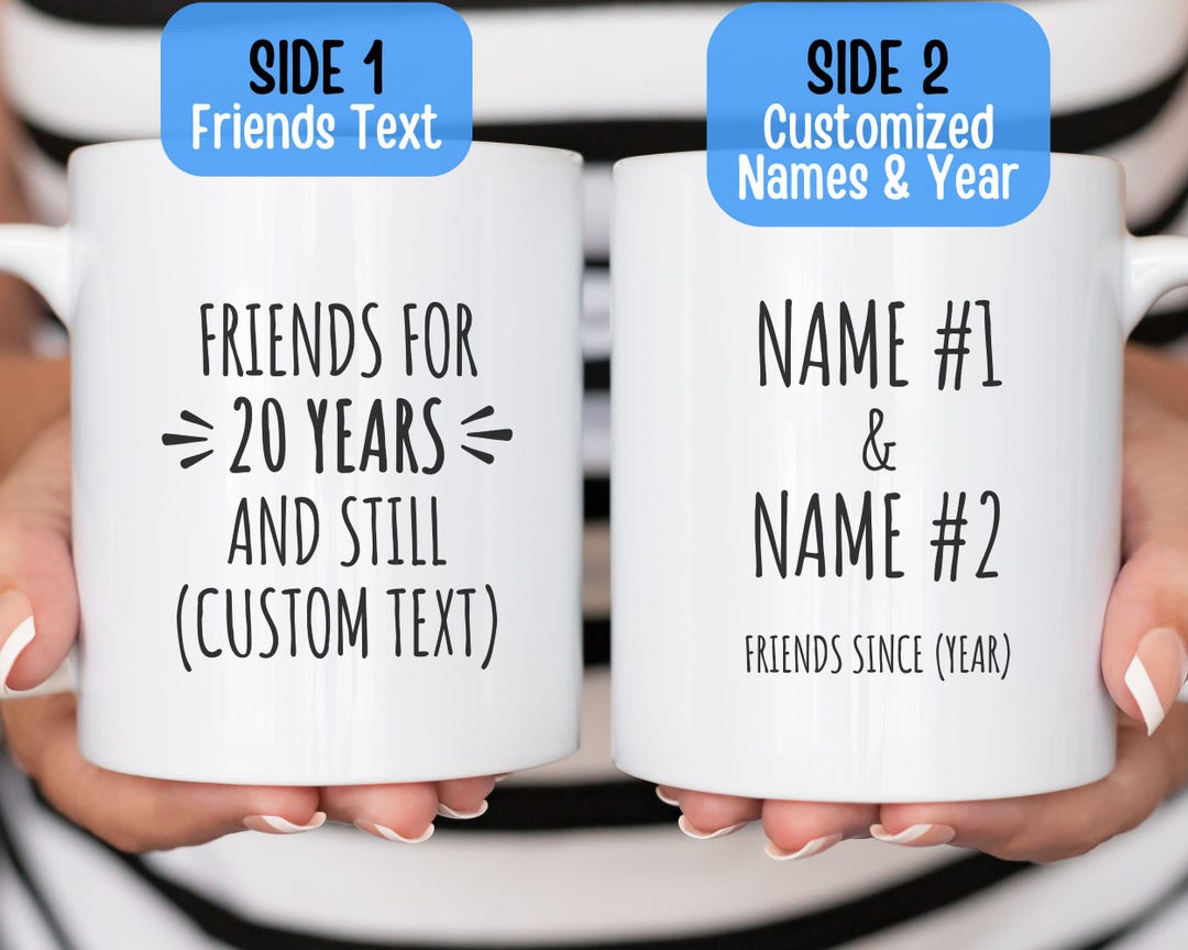 Personalized 20 Years Friendship Gift for Best Friend Forever Birthday ...