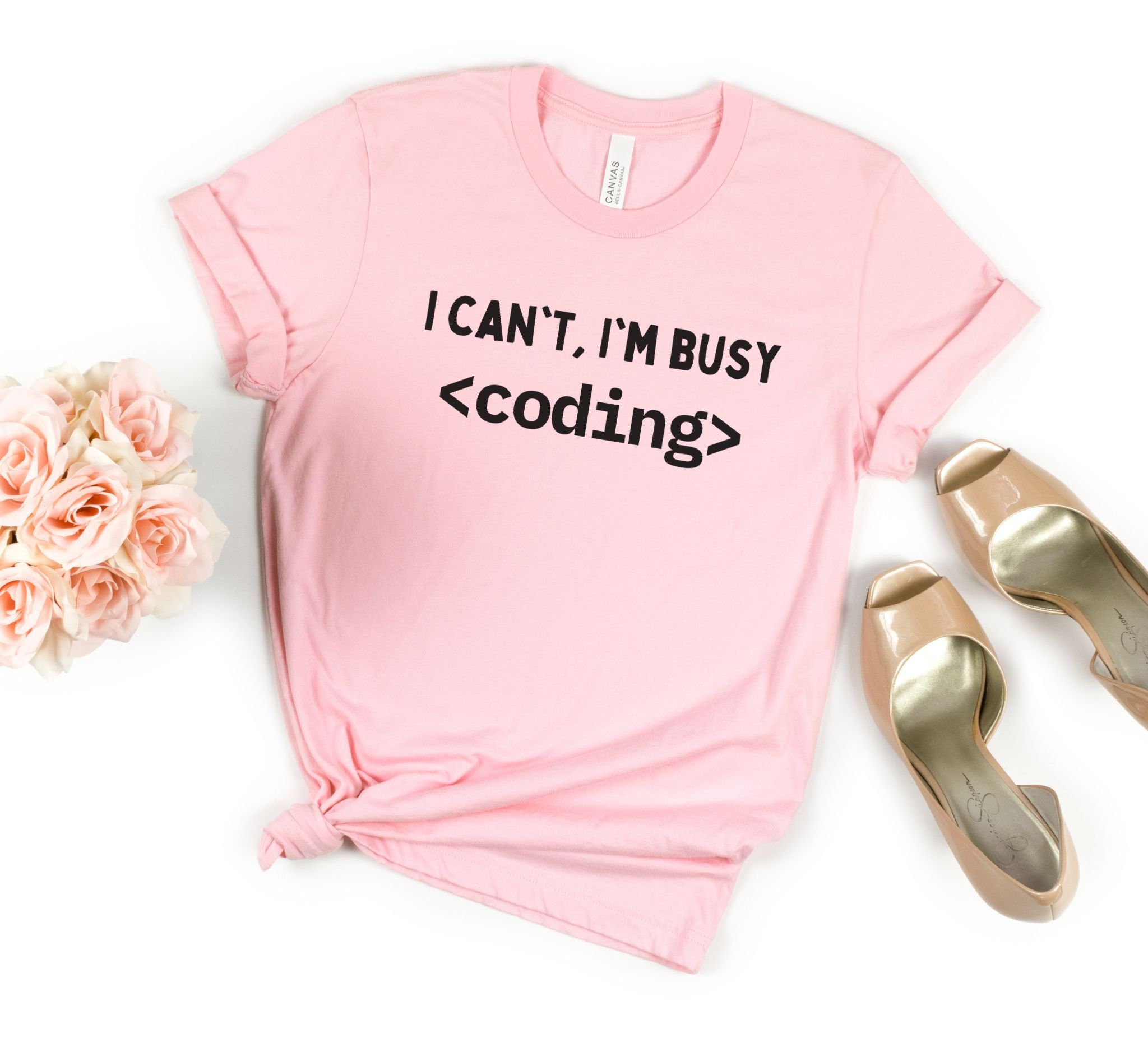 Funny I Can't I'm Busy Coding Shirt, Gift for Programmer Web Developer ...
