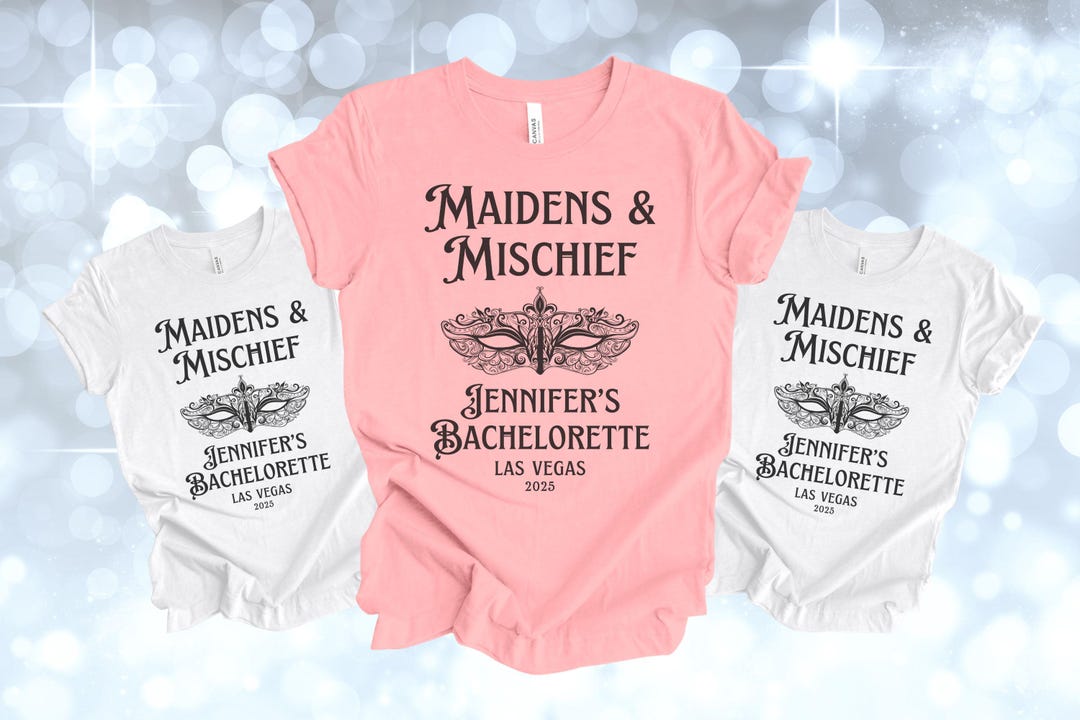 Personalized Masquerade Bachelorette Matching Group Custom Shirt Bride ...