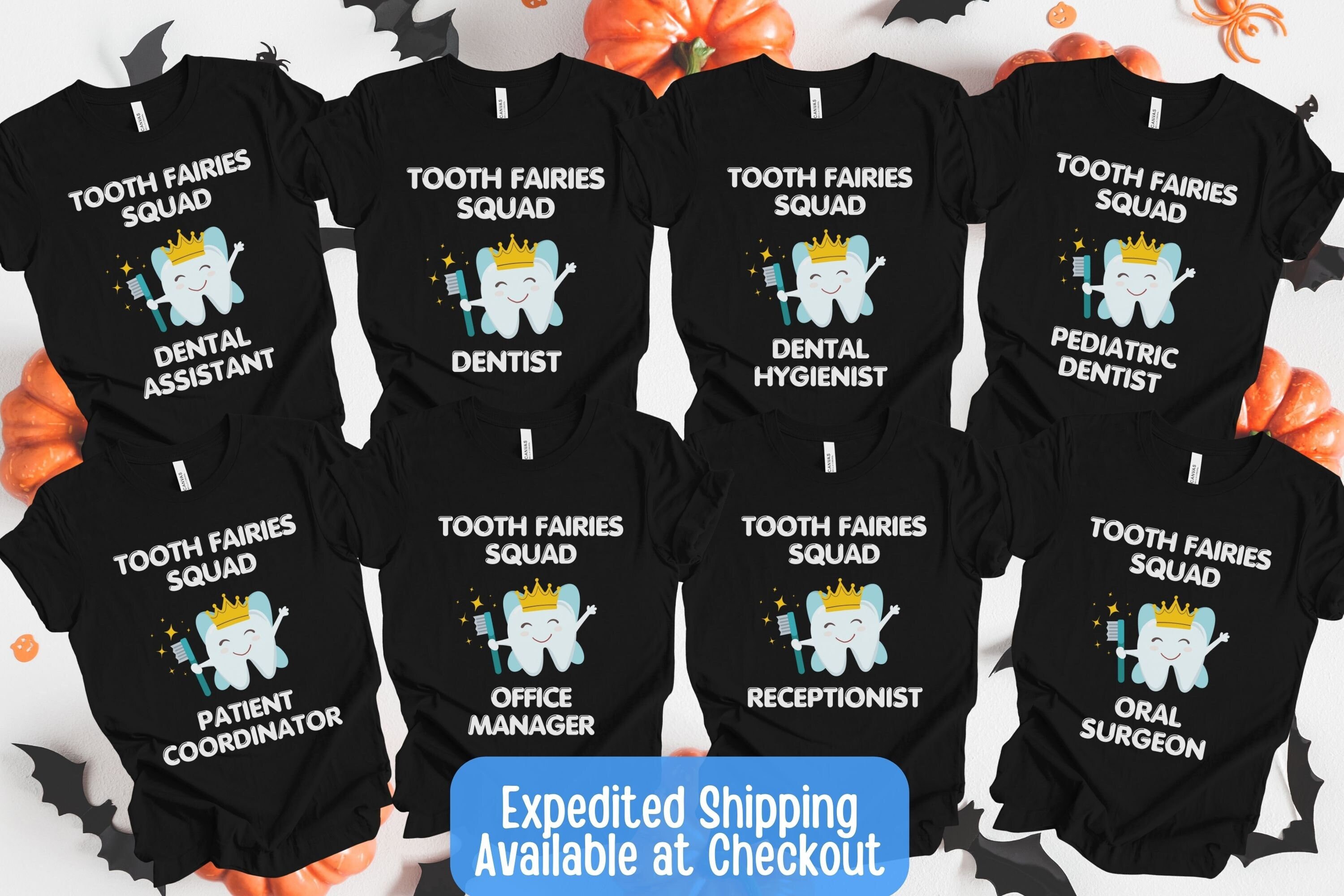 Halloween Dental Office Matching Group Shirts W/ Title Pediatric ...