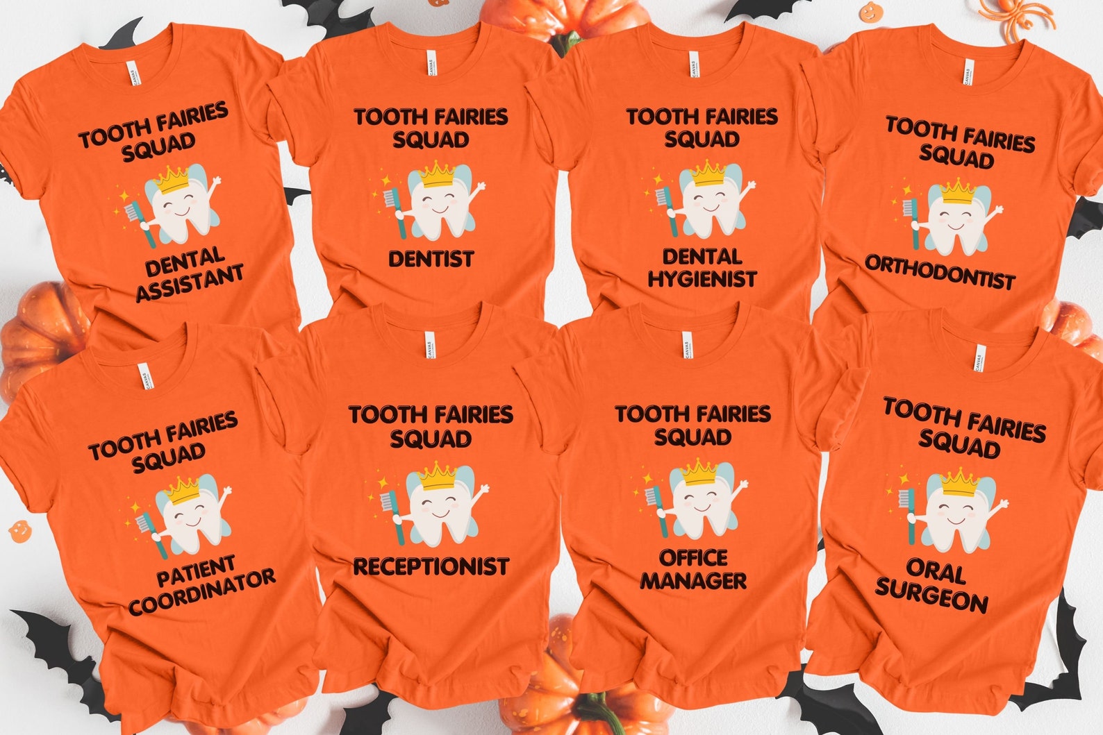 Halloween Dental Office Matching Group Shirts W/ Title Pediatric ...