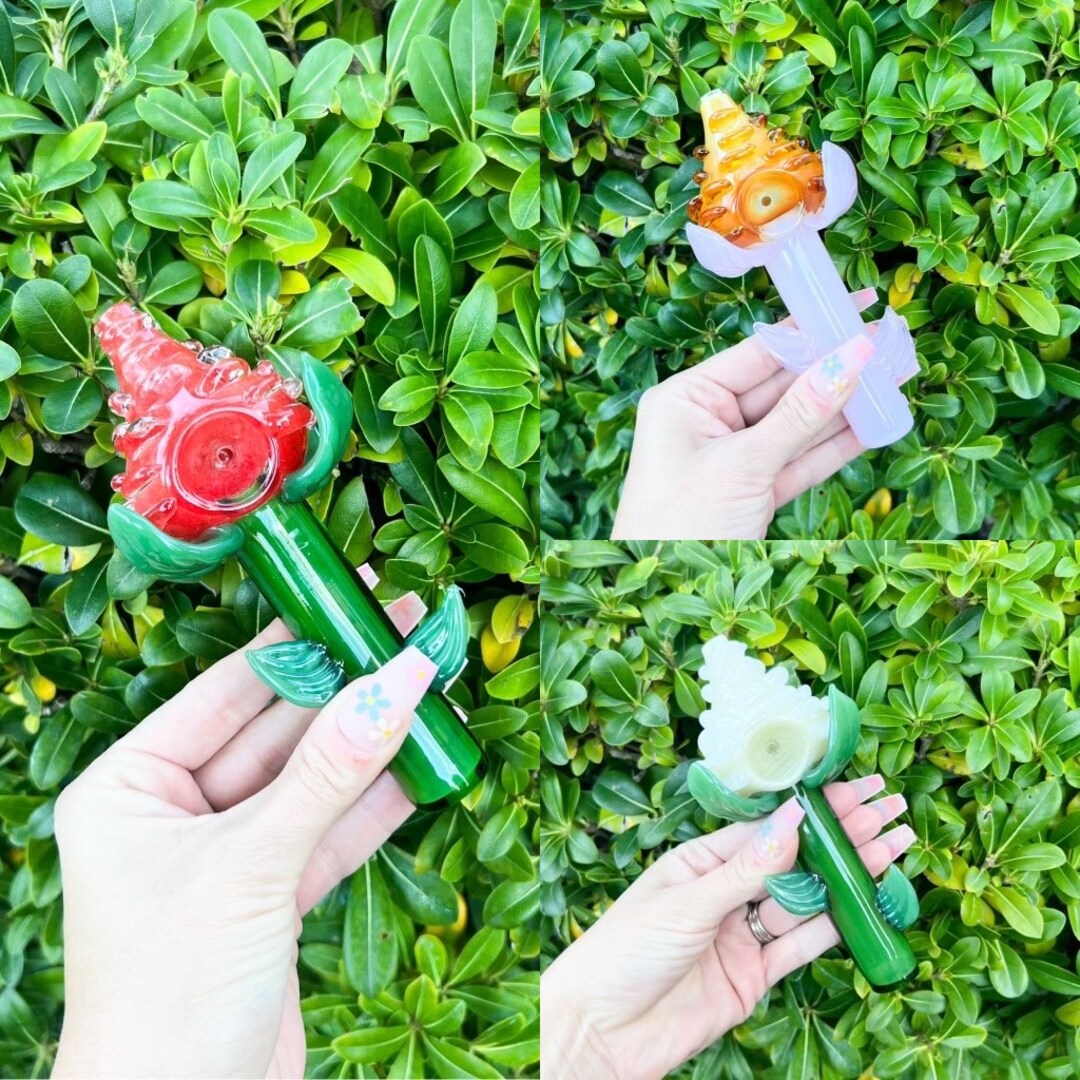 Pretty Flower Glass Pipe| Cute Flower Pipe| Unique Pipe| Cute Pipe ...