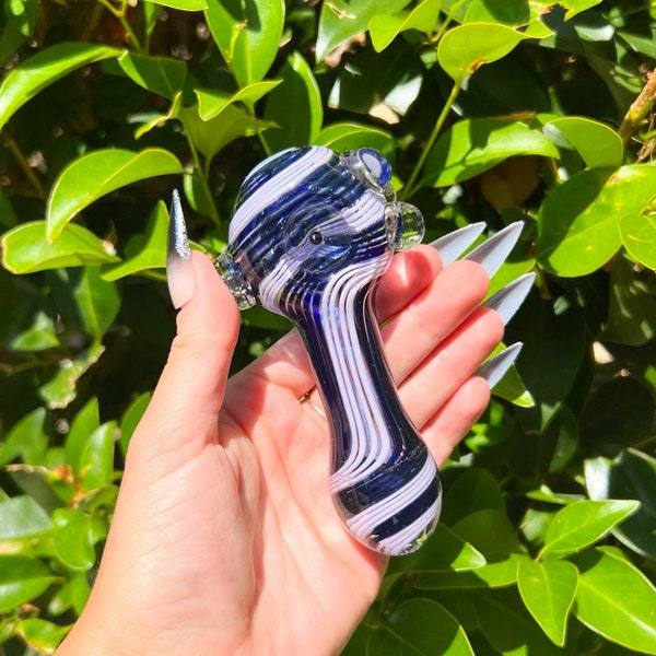 Purple Glass Pipe - Etsy