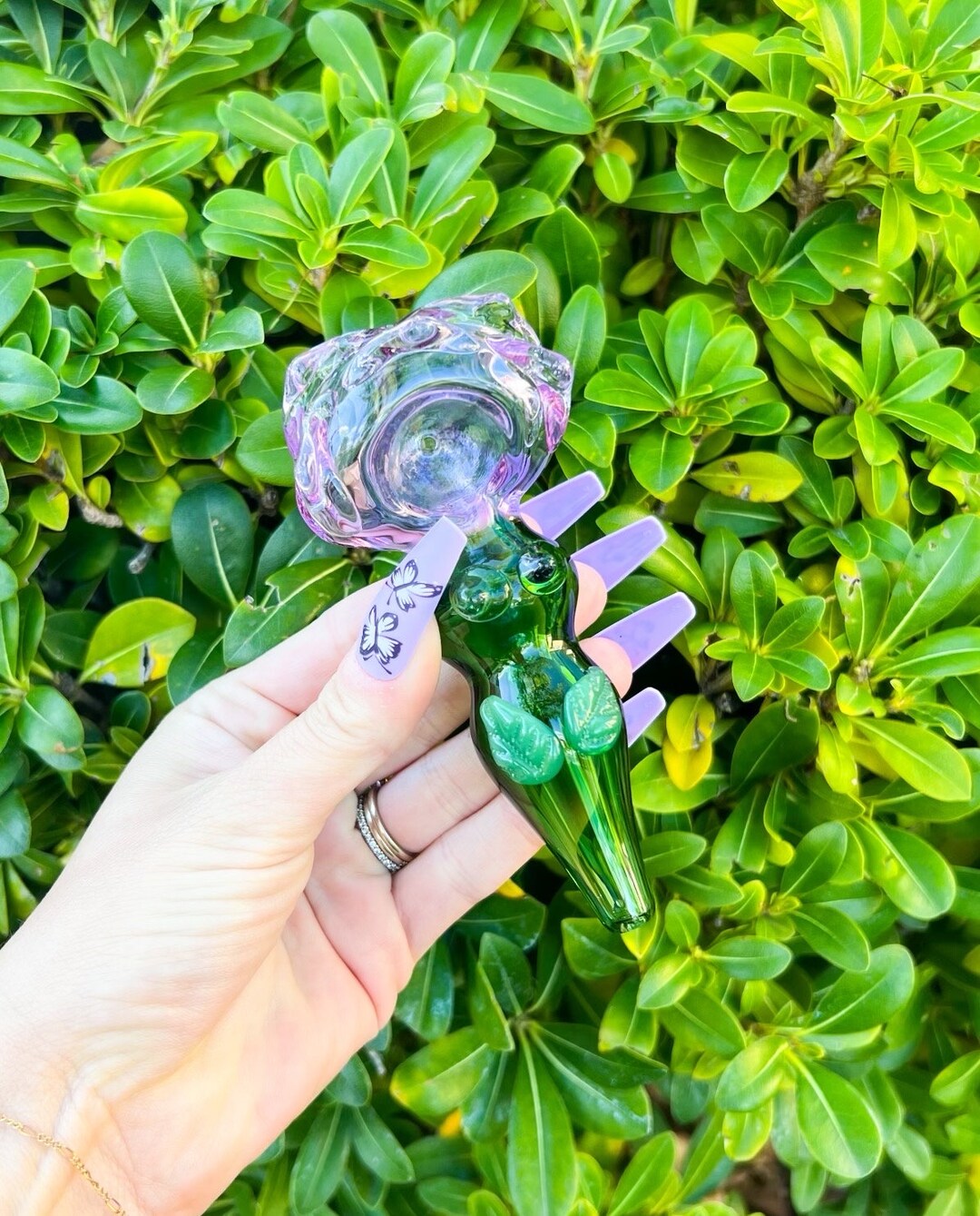 Purple Rose Hand Pipe Purple Flower Pipe Girly Pipe Cute Pipe Purple ...
