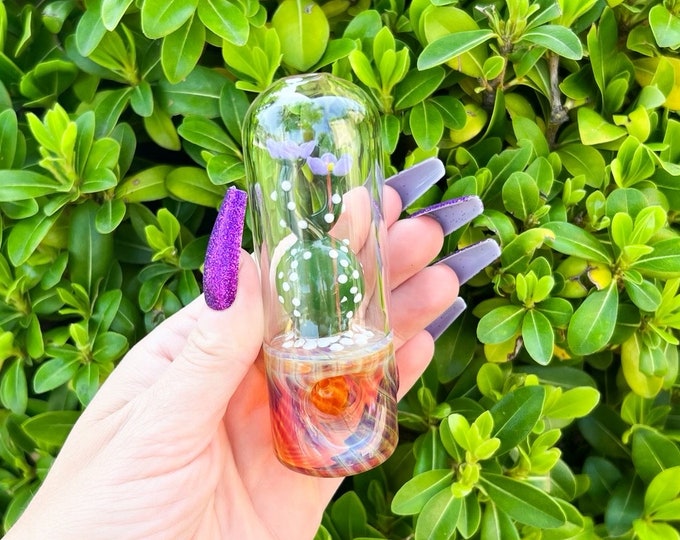 Fumed Cactus Glass Pipe| Cute Hand Pipe| Girly Pipe| Cute Bowl ...