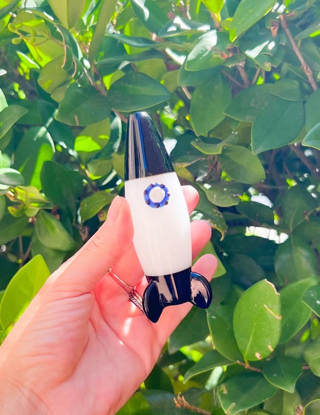 Rocket Ship Glass Pipe Space Pipe Unique Glass Pipe Girly - Etsy