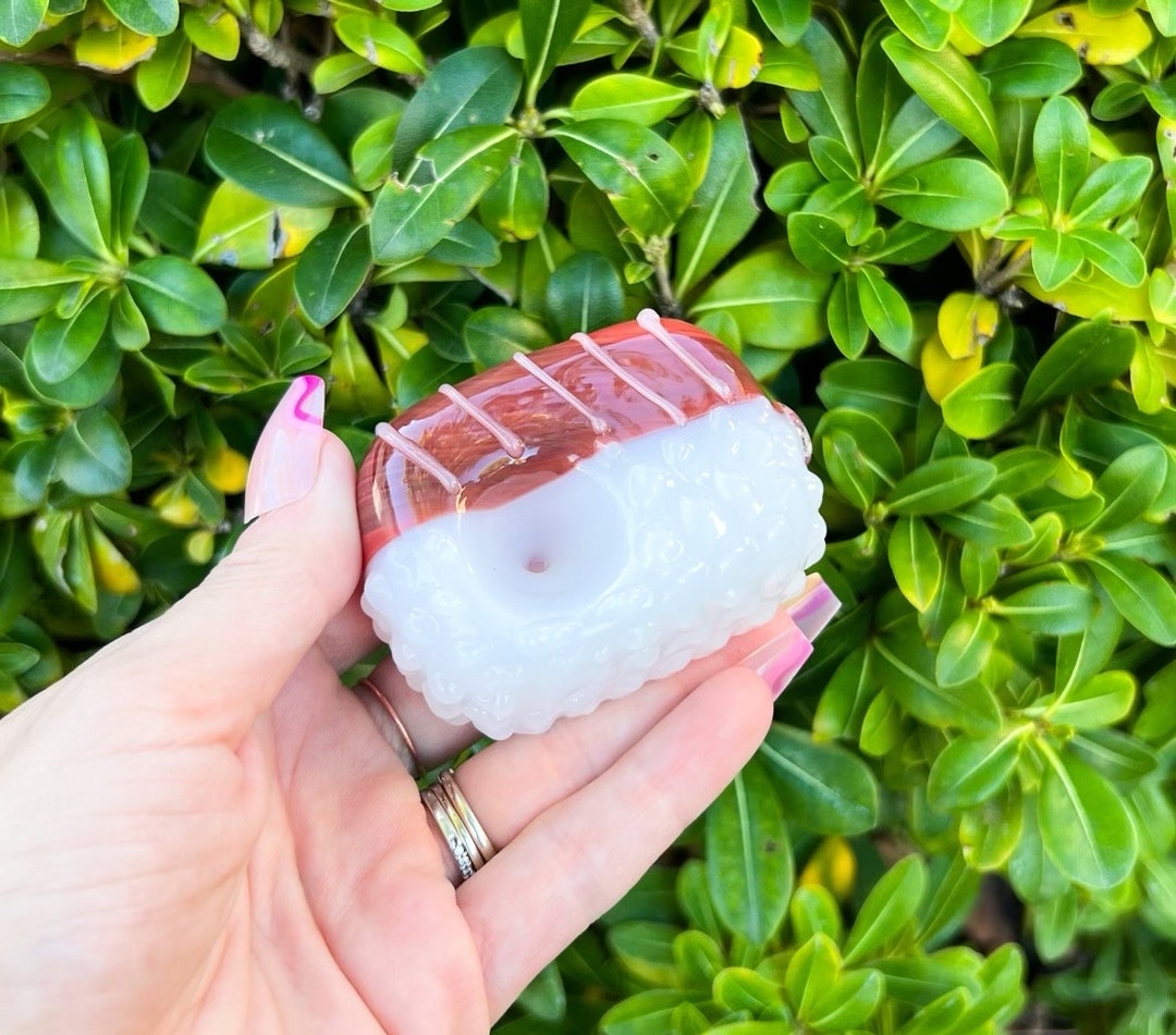 Tuna Sushi Glass Hand Pipe| Cute Hand Pipe| Food Hand Pipe| Unique Pipe ...