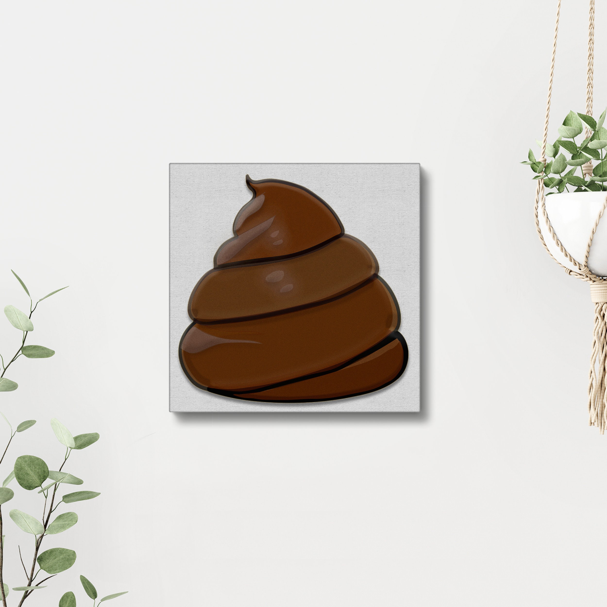 Pile of Poo Emoji Canvas - Emoji Wall Canvas, Emoji Decal, Emoji Canvas ...