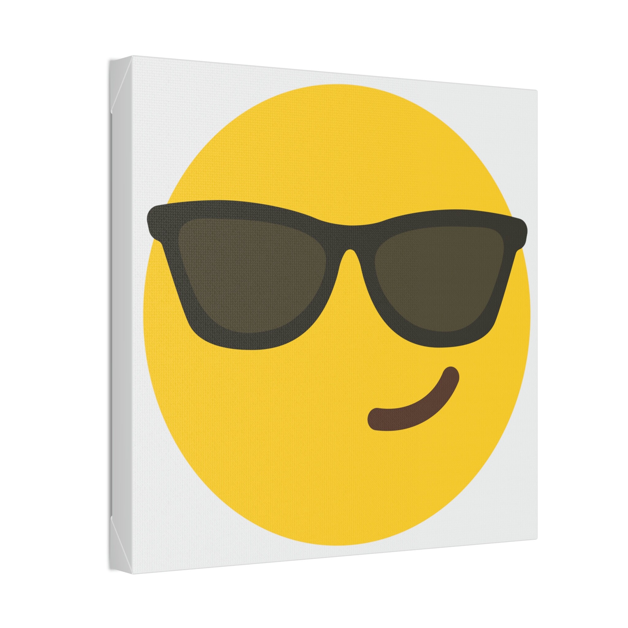 Sunglasses Face Emoji Canvas - Emoji Canvas, Emoji Wall Art, Emoji Home ...