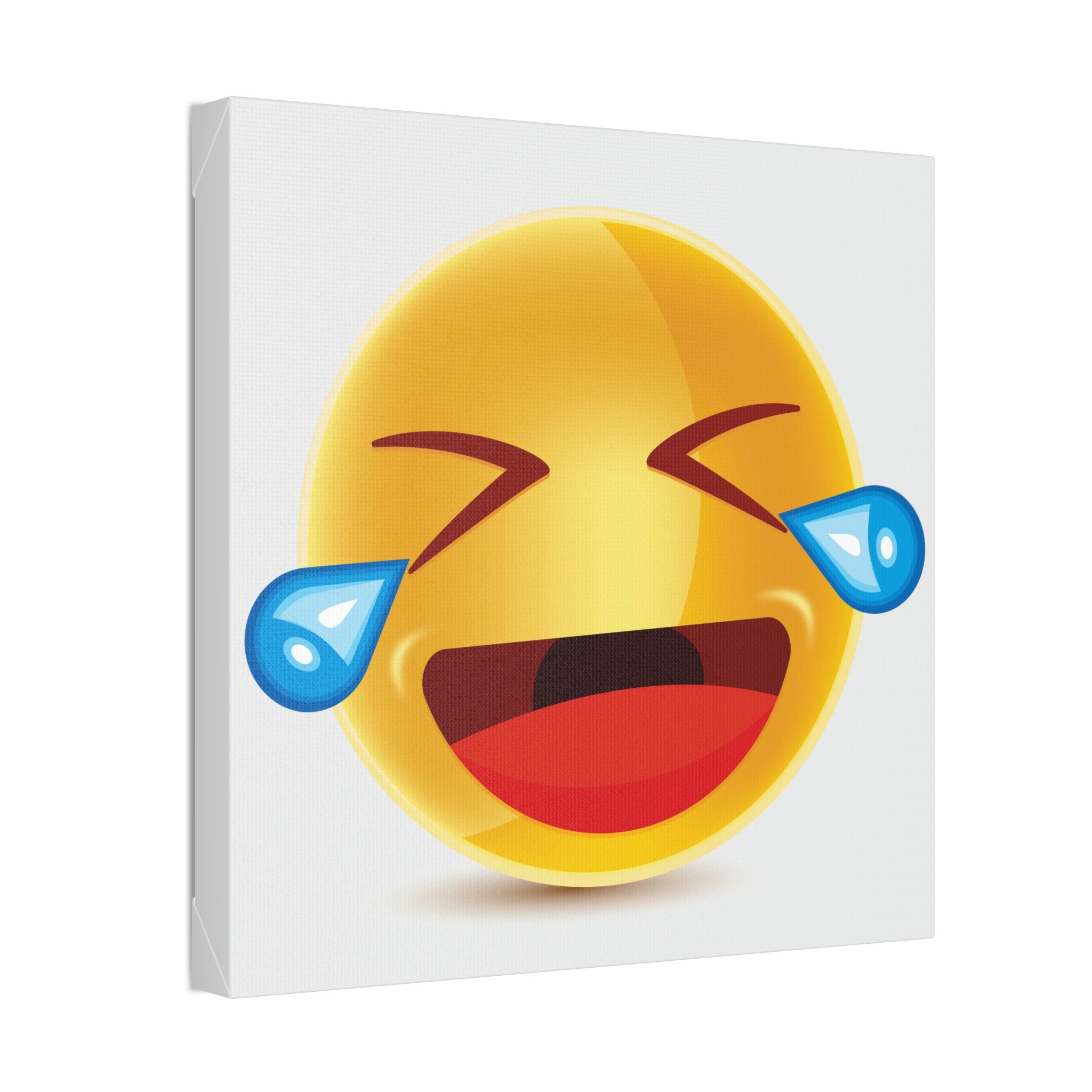 Loudly Crying Face Emoji Canvas - Emoji Wall Art, Emoji Canvas, Emoji ...