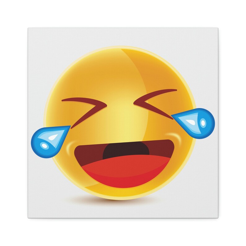 Loudly Crying Face Emoji Canvas - Emoji Wall Art, Emoji Canvas, Emoji ...