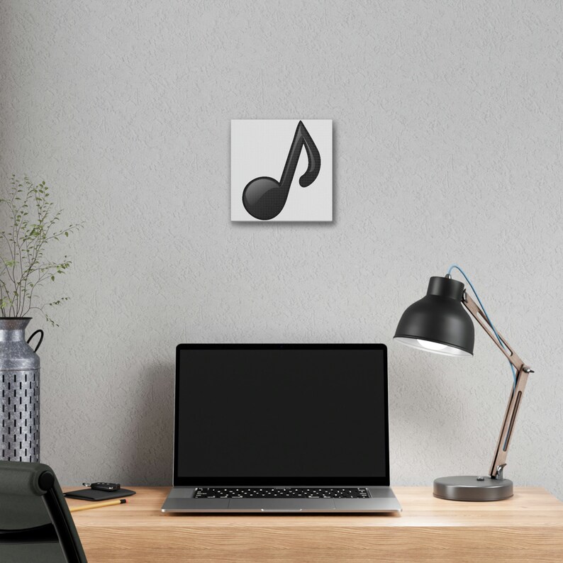 Musical Note Emoji Canvas - Emoji Wall, Emoji Canvas Art, Emoji Posters ...