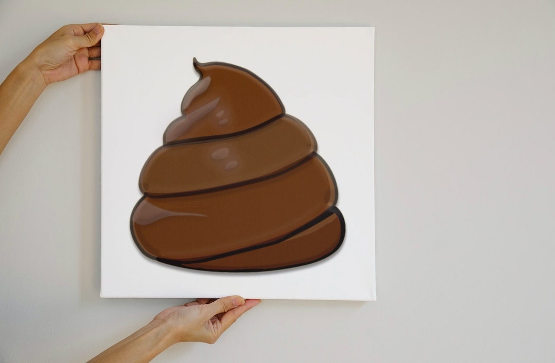 Pile of Poo Emoji Canvas - Emoji Wall Canvas, Emoji Decal, Emoji Canvas ...