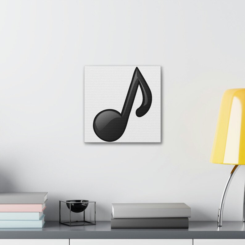 Musical Note Emoji Canvas - Emoji Wall, Emoji Canvas Art, Emoji Posters ...