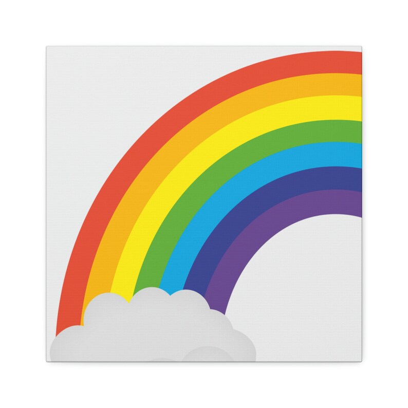 Rainbow Emoji Canvas - Emoji Wall Canvas, Emoji Decor, Emoji Posters ...