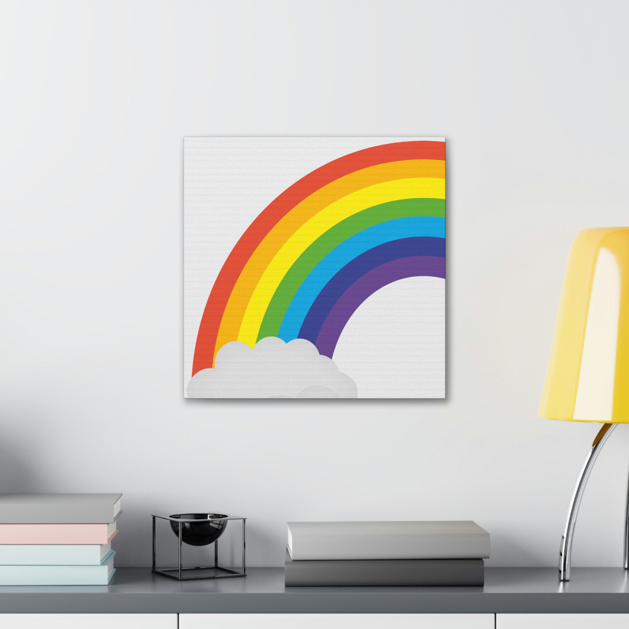 Rainbow Emoji Canvas - Emoji Wall Canvas, Emoji Decor, Emoji Posters ...