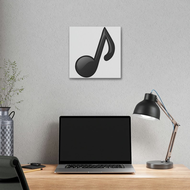 Musical Note Emoji Canvas - Emoji Wall, Emoji Canvas Art, Emoji Posters ...